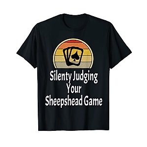 Funny Silently Judging Your Sheepshead Game Card Game Player T-Shirt
