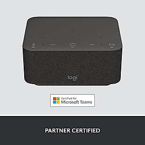 Logitech - Logi Dock, All-in-One USB C Laptop Docking Station, Speakerphone, Noise Canceling Mics, Bluetooth, HDMI, for Windows/macOS, Certified for Microsoft Teams