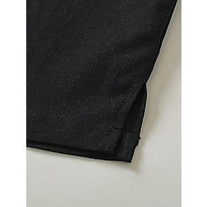 Weintee Women's 7" Inseam Plus Size Linen Shorts with Pockets 2X Black