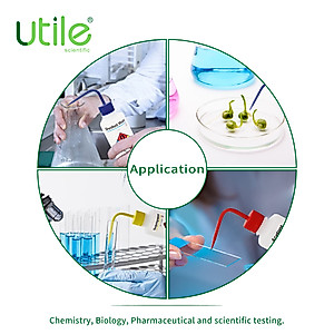 Utile 4pcs of Vol. 17oz (500ml) Acetone Wash Bottles, Narrow Mouth, Self-Venting Safety Squeeze Bottle, LDPE Material with PP Material Closure, 5511.0171.4