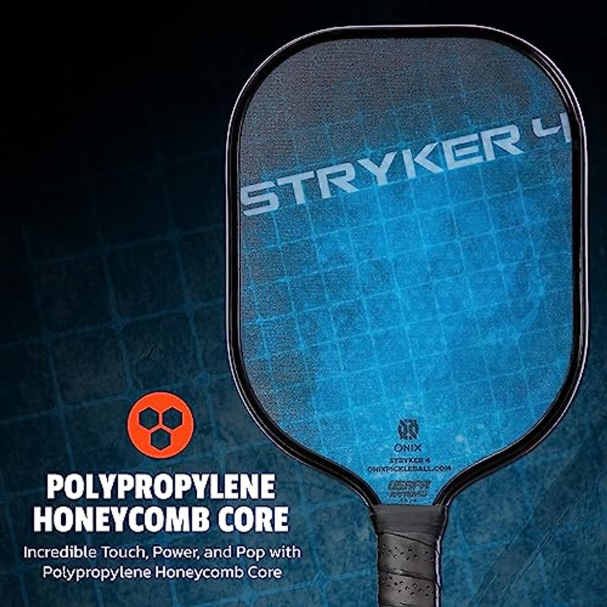 Onix Composite Stryker 4 Pickleball Every Level Oversized Paddle Shape– Blue