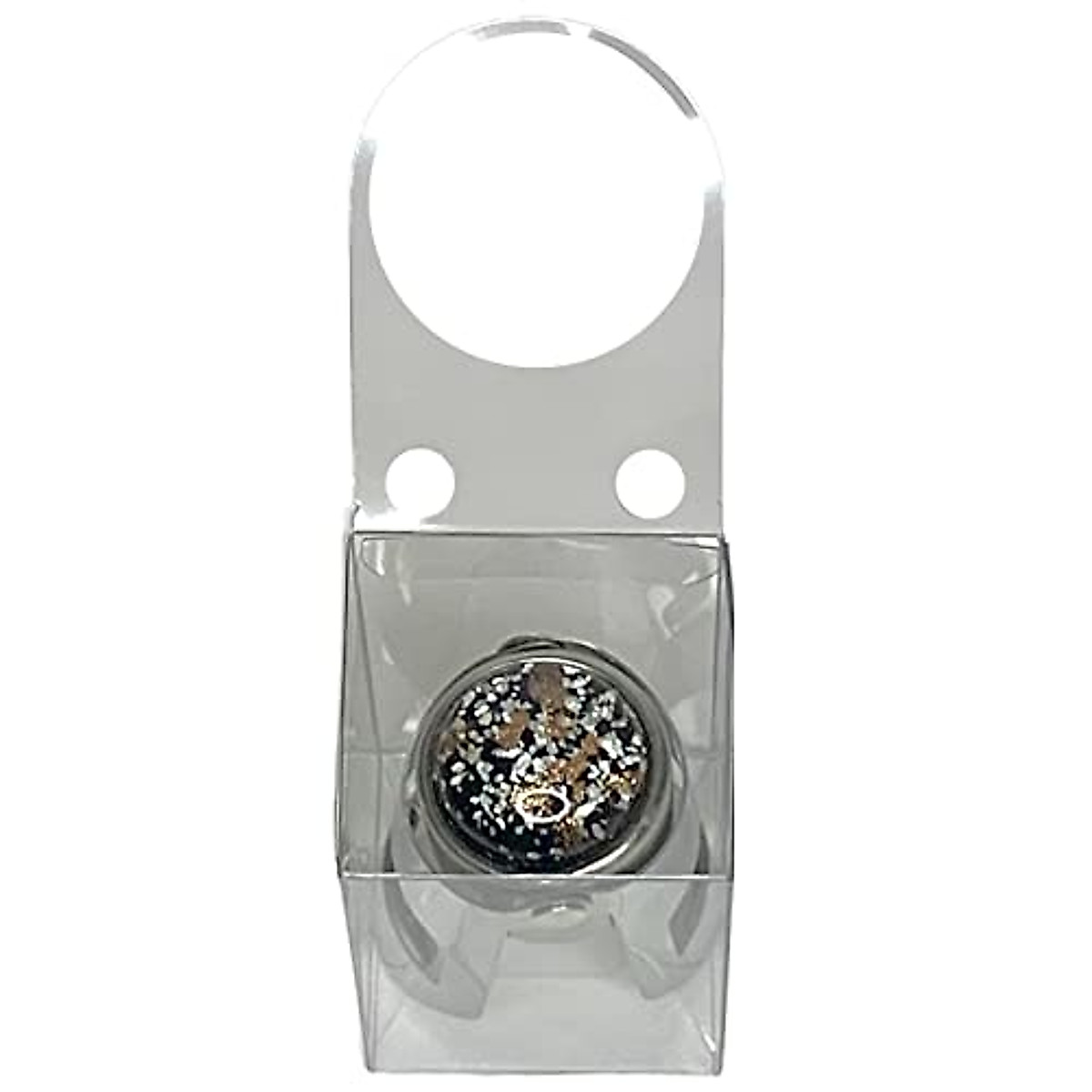 Murano Glass Champagne Bottle Stopper – Handmade, unique and beautiful gift for Prosecco, Cava, and Sparkling Wine Stopper with an airtight seal to keep bubbly fresher (Brown Speckled)