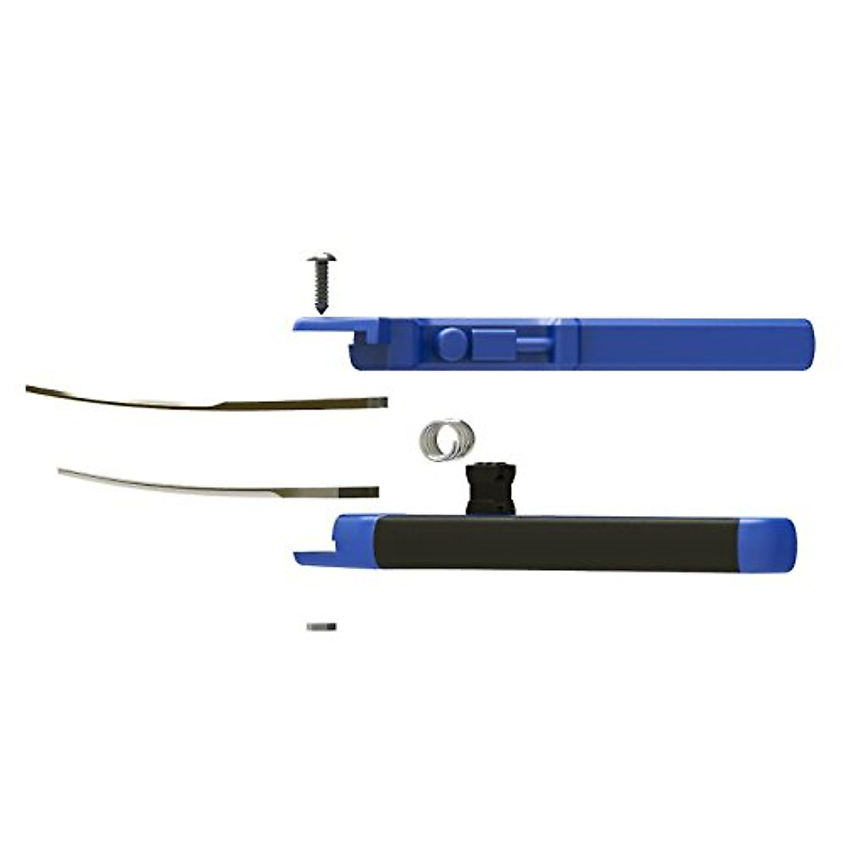 2 Pack Curved Tip Trimming Scissors with Spring-Loaded Comfort Grip Handles and Titanium Coated Blades