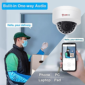 Anpviz 8 Channel IP PoE Security Camera System with Human Vehicle Detection, 8CH 4K NVR with 2TB HDD, 8pcs IK10 Vandalproof 6MP Dome PoE Cameras with Audio, IR Night Vision, NDAA Compliant (U Series)