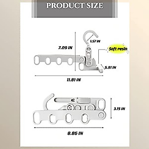 Epiphany Folding Clothes Drying Rack with 5 Travel Hangers Foldable, Laundry Room Hanging Rack with 5 Holes for Outdoor Camping Travel, Hotel Apartment, Student Apartment…
