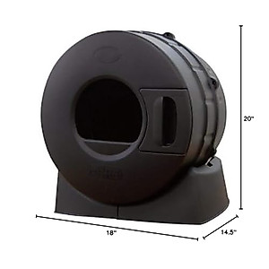 Litter Spinner Cat Litter Box, Black 18X20X14.5 inches