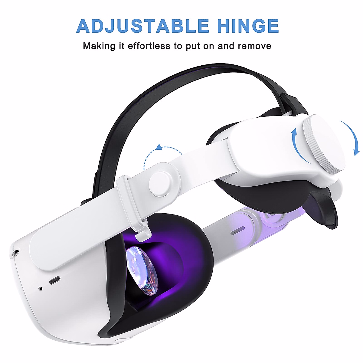 SUPERUS Head Strap for Meta Quest 2 VR - Elite Strap Replacement with Adjustable Hinge - Enhanced Comfort, Reduces Head Pressure - VR Accessories for Quest 2