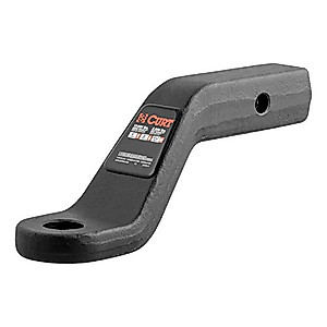 CURT 45341 Forged Trailer Hitch Ball Mount, Fits 2-Inch Receiver, 17,000 lbs, 1-1/4-Inch Hole, 4-Inch Drop, 3-Inch Rise