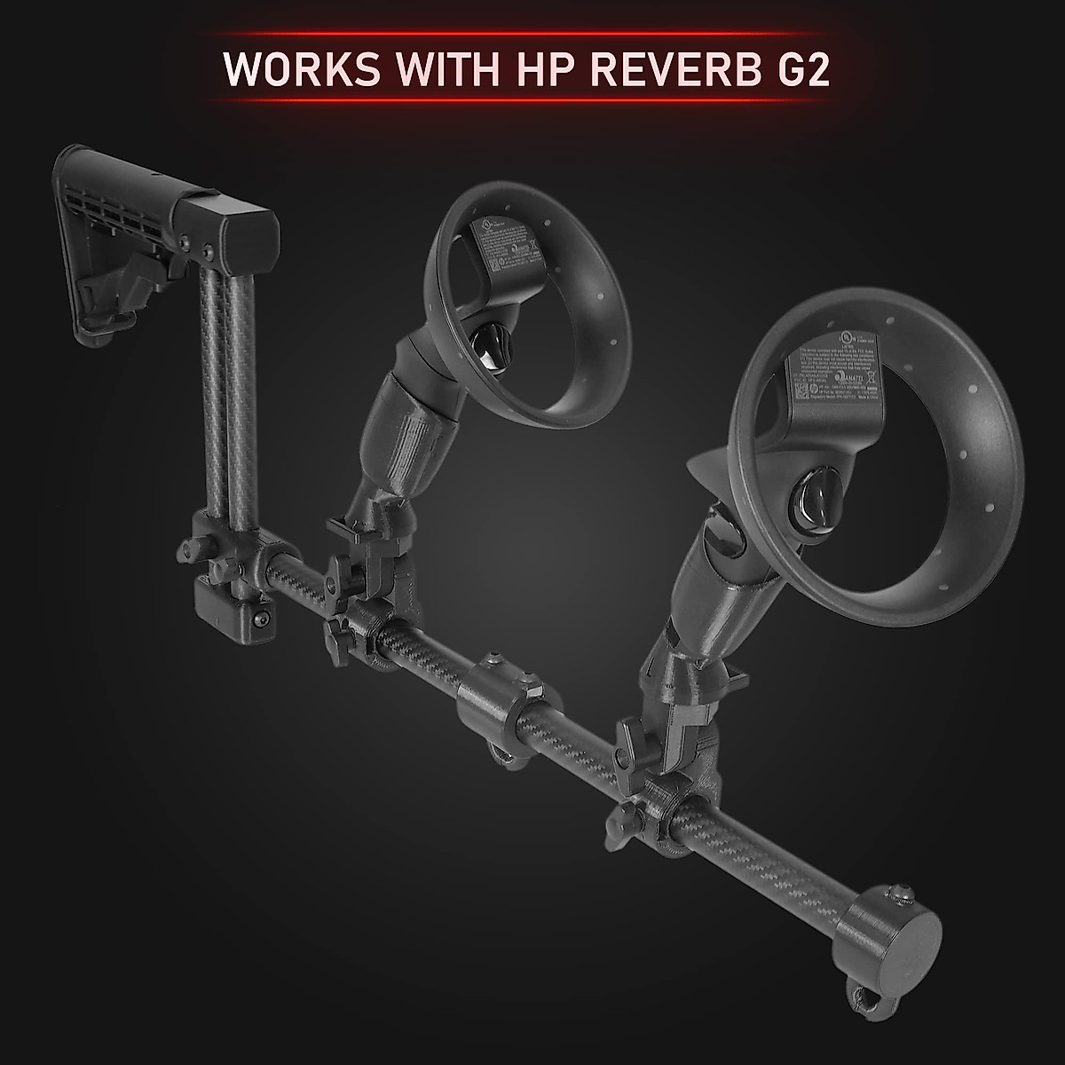 DeadEyeVR Annihilator 2 - VR Magnetic Carbon Fiber Rifle Adapter Stock Controller Attachment Accessory for Virtual Reality (Oculus / G2 - Sling - AR15)