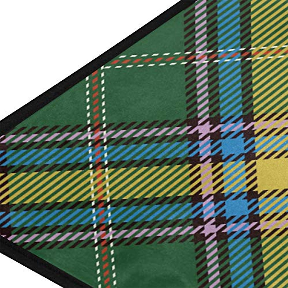 Scots Style Tartan Kitchen Mats for Floor Area Rug for Vestibule Living Room Restroom 39x20 Inch