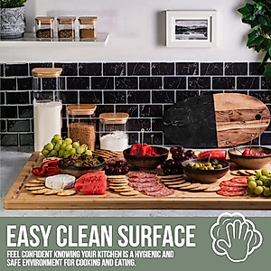 Gigantic Extra Large Cutting Board for Kitchen 36 X 24 by Grizzly Living - Heavy Duty Bamboo Chopping Boards for Meat, Veg & Charcuterie - Large Wooden Noodle Board for Stove Top & Countertop