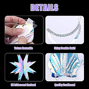 29PCS Iridescent Party Decoration Kit, 3D Galaxy Holographic Euphoria Theme Party Euphoria Party Decorations for Birthday Party Theme Party Baby Shower Wedding Celebration