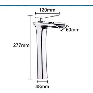 HOONWEAR Kitchen Taps Basin Faucet Bath Waterfall Shower Faucet Bathtub Faucet Deck Mounted Brass Bathroom Faucets,Faucets, CF001