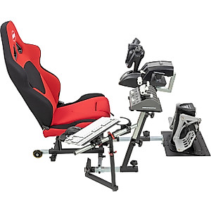 SimFab Add-on Mounting Bracket Kit Configuration #8 Compatible With Thrustmaster TCA Yoke And Throttle Boeing Edition (Yoke, Throttle And Rudder Pedals Bracket Kit)