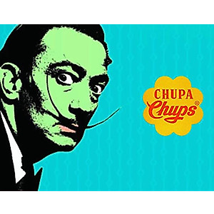 Chupa Chups Candy Lollipops, 5 Assorted Flavors, Drum Display for Parties Office Concessions, 60 Count Drum(Pack of 1)