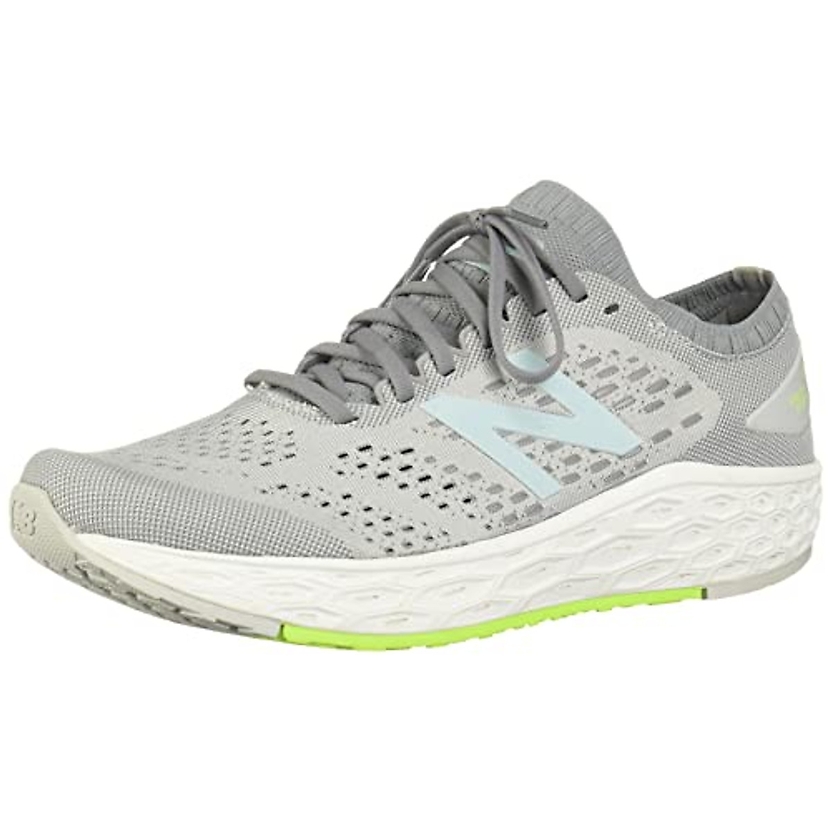 New Balance Women's Fresh Foam Vongo V4 Running Shoe, Light Aluminum/Lime Glo, 5