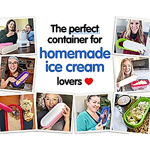 SUMO Ice Cream Containers for Homemade Ice Cream (2 Containers - 1.5 Quart Each) Reusable Freezer Storage (Blue)