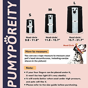 PUMYPOREITY Reflective Dog Ear Muffs Noise Protection, Adjustable Dog Ear Covers for Bath, Thunderstorms, Dog Headband for Anxiety Relief, Dog Hematoma Ear Wrap, Dog Ear Protection, Black, L