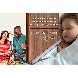 KOALA Design Under Door Draft Stopper 32 to 38 Inch Door Breeze Dust Air Blocker Adjustable Draft Stoppers Double Sided Draft Guard with 2.1 Foam (Gray-1)