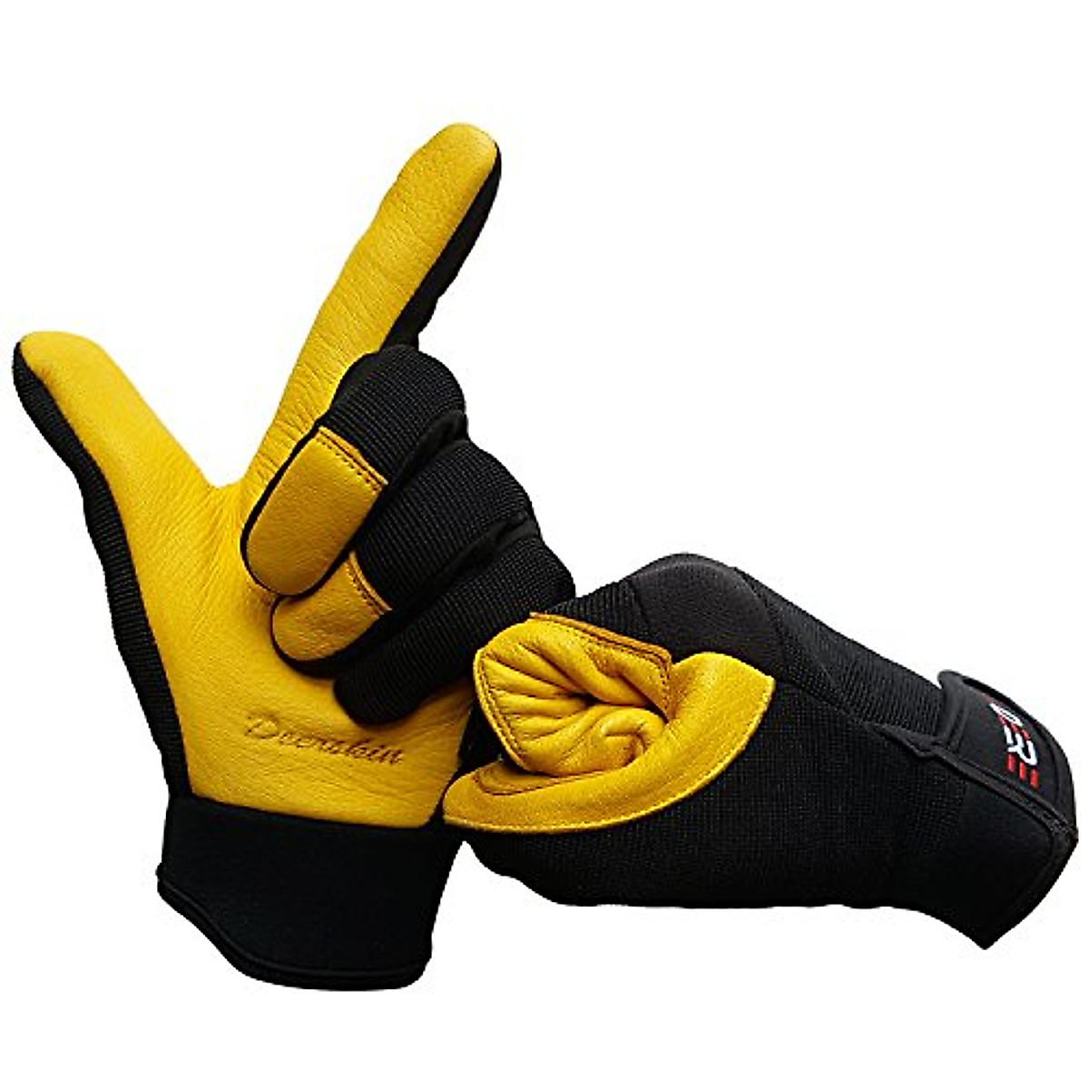 SKYDEER High-Performance HydraHyde Gardening Leather Work Gloves with Soft Deerskin Leather Palm and Water-Resistance Back for Men and Women (SD2250/L)