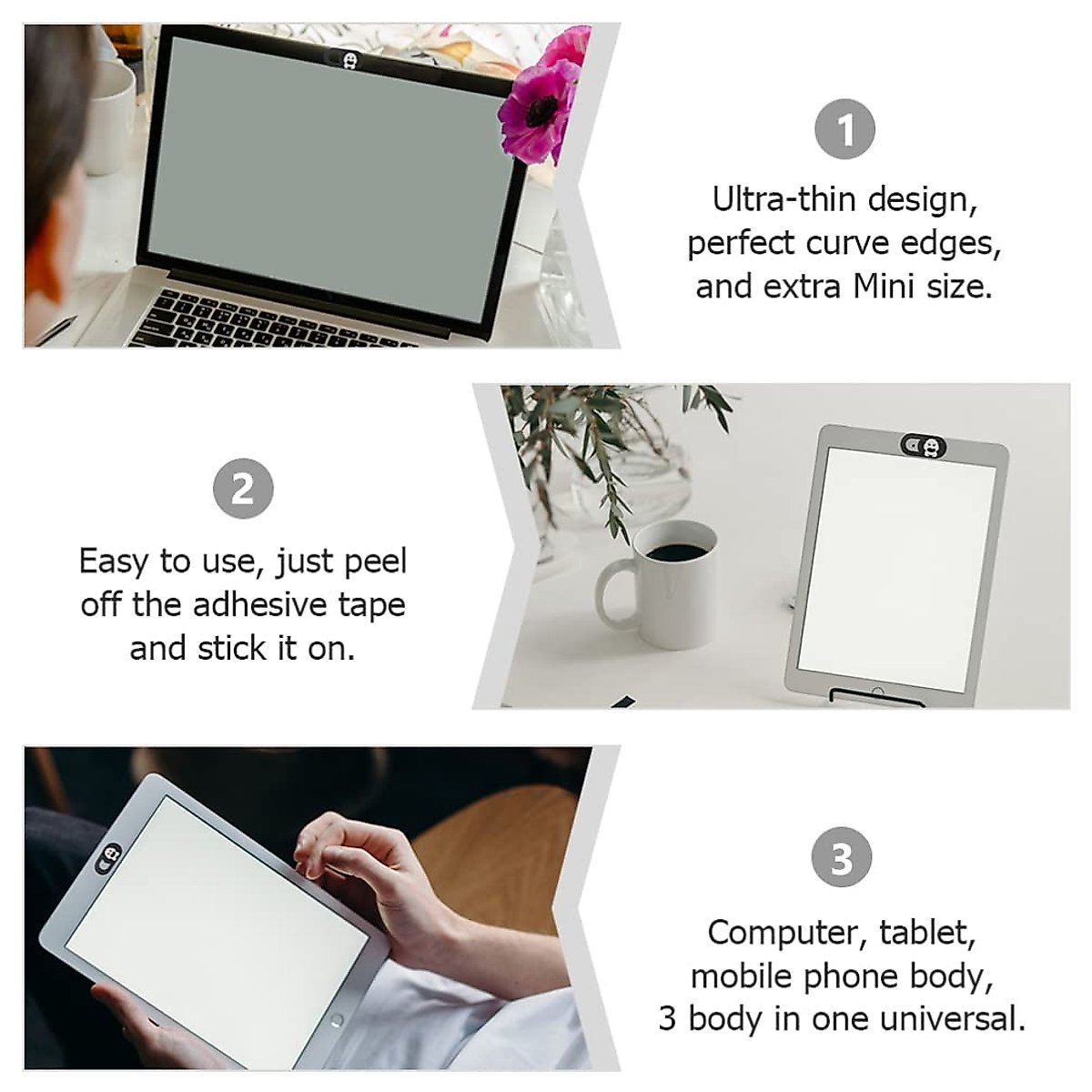 SOLUSTRE 3pcs Camera Cover Camera for Computer Laptop Computer Slide Rail Abs Cell Phone Slider