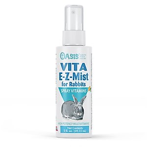 OASIS Vita E-Z Mist All-in-1 Multivitamins for Rabbits - Daily Vitamin Supplement Supports Healthy Bones, Joints & Digestion, Promotes Healthy Skin & Fur Coat, 2-Ounces