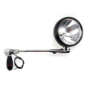 Unity (211031-0002) 6" Diameter x 100W Passenger Side Post-Mount Spotlight with Black Head for Ford Explorer/Interceptor SUV