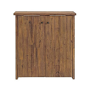 Alaterre Furniture Bethel Acacia Wood 31" W Shoe Cubbie Cabinet