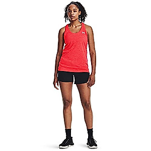 Under Armour Womens Tech Twist Tank Top, (628) Beta/Pomegranate/Metallic Silver, Medium