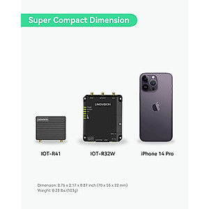 LINOVISION Mini Industrial 4G LTE Router with Low Power Consumption, GPS, RS232/RS485, DI/DO, USB Dongle Mode for Computer, Cellular Router for Vending Machine, Vehicles, Robots with Solar Battery