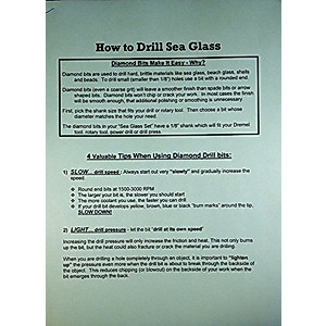 DrillGlass 1/16" Cylinder Drill Bits On A 1/8" Shank | Fits Your Rotary Tool Compatible with Dremel | Bag of 10, for Glass and Jewelry (11618RB)