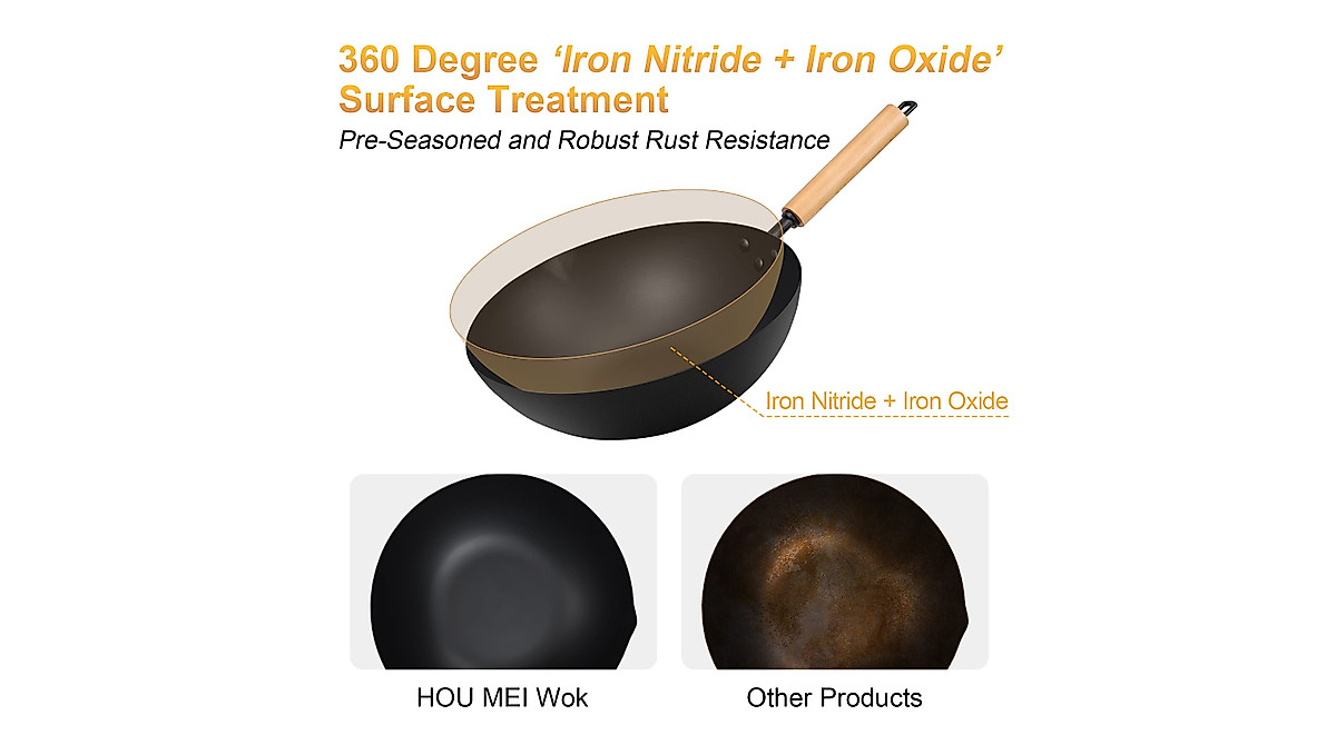 Premium Carbon Steel Wok for Authentic Asian Cooking