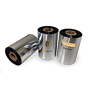 12 Rolls Wolfbarco 2.24" x 361' (57mm x 110m) Premium Wax/Resin Thermal Transfer Ribbon for Label/Oil Change Sticker for GoDex RT200i, RT230i, Core Size 1/2", CSO (Coated Side Out)