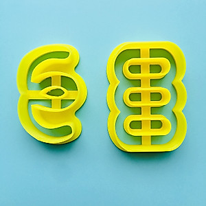 CHENRUI Set of 2 Hoop Polymer Clay Cutter, Curved Line Earring Clay Cutter