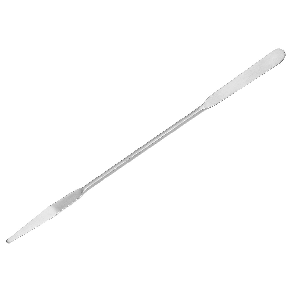 EISCO Semi-Micro Spatula, 7.9" - Stainless Steel, Polished - Dual Blade, Rounded End & Tapered End