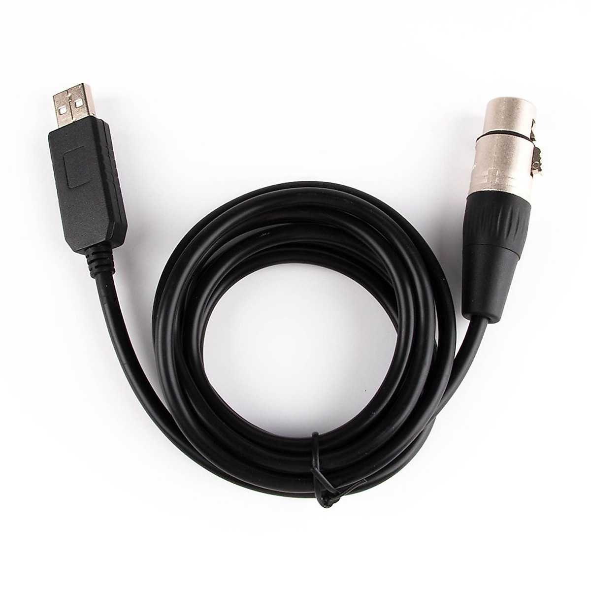 USB to DMX Interface Adapter LED DMX512 RS485 Converter Signal Level Computer PC Stage Lighting Controller Cable (6ft)