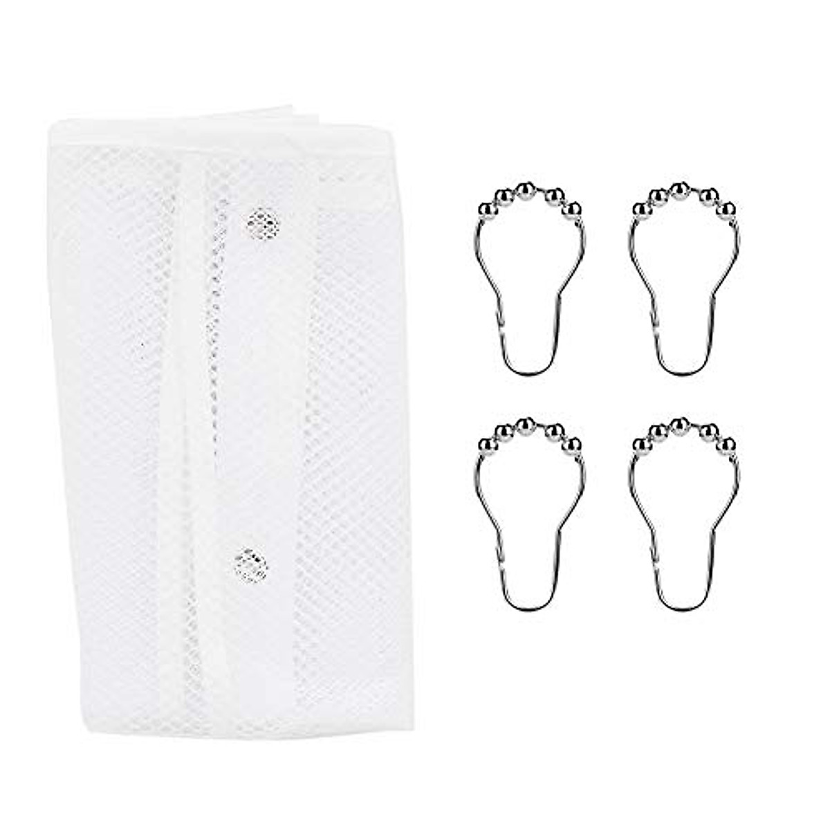 Yosooo 6 Pockets Mesh Shower Organiser Bathroom Over The Door Hanging Mesh Pockets Storage Bag Holder Hanging Caddy with Hooks Quick Dry Bathroom Storage Basket