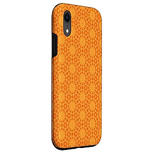 iPhone XR Abstract Geometric Cute Cool Fun Pattern Orange Yellow Case