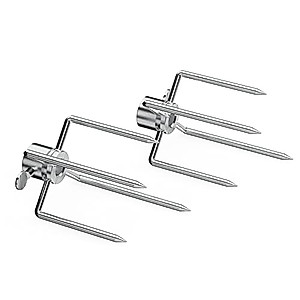 onlyfire 6022 Universal Grill Replacement Rotisserie Kit, with 37'' ×1/2'' Hexagon Spit Rod and Stainless Steel Electric Motor(Do No Fit Weber Gas Grill)