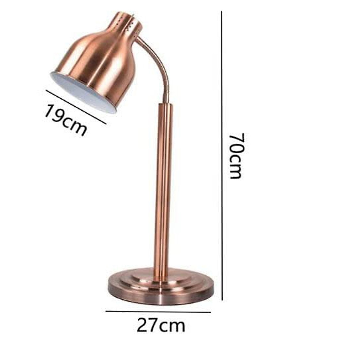 Freestanding Food Heat Lamp with 250w Bulb Food Warmer Light Heating Food Lamps for Buffet Restaurant Home Catering,Copper