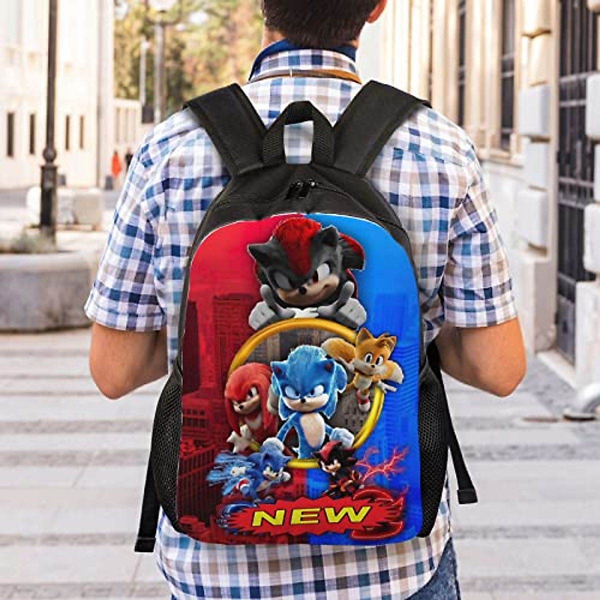 Hkazryut Cartoon 3pcs Backpack Set Casual Travel Backpack Anime Sports Backpacks 04