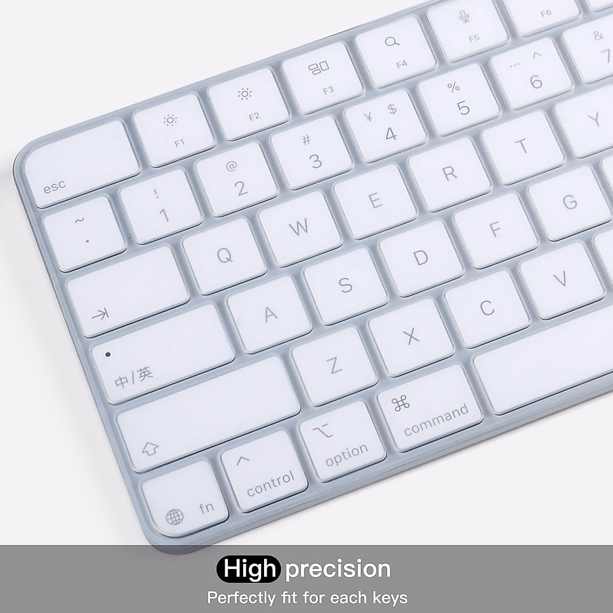 Keyboard Cover Skin for 2024 New Magic Keyboard with Touch ID and Numeric Keypad Model A3119 Ultra Thin Keyboard Protector, 2024 Magic Keyboard Accessories, Clear