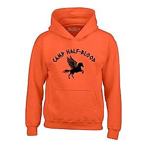 shop4ever Camp Half Blood Hoodie Demigod Hooded Sweatshirt Small Orange 0
