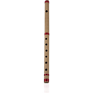 17 Inch Authentic Indian Wooden Bamboo Flute in 'A' Key Fipple Woodwind Musical Instrument Recorder Traditional Bansuri Handcrafted Novelty Decoratives & Collectibles