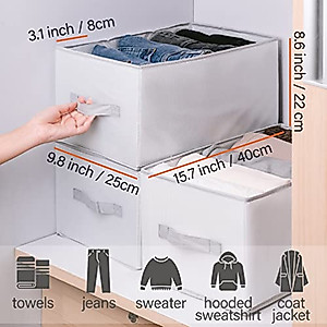 Wardrobe Clothes Organizer – Extra Large Clothes Drawer Organizer with Double Handles, Waterproof Mesh Wardrobe Clothes Organizer for Drawers, Durable Clothing Organizers and Storage – 2pcs Pack