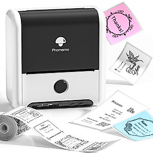 Phomemo M200 Label Printer - Computer Bluetooth Thermal Label Maker with Tape,for Android iOS Windows MAC OS,for Shipping,Labeling,QR Code,for Small Business(Type-C Charger)-White