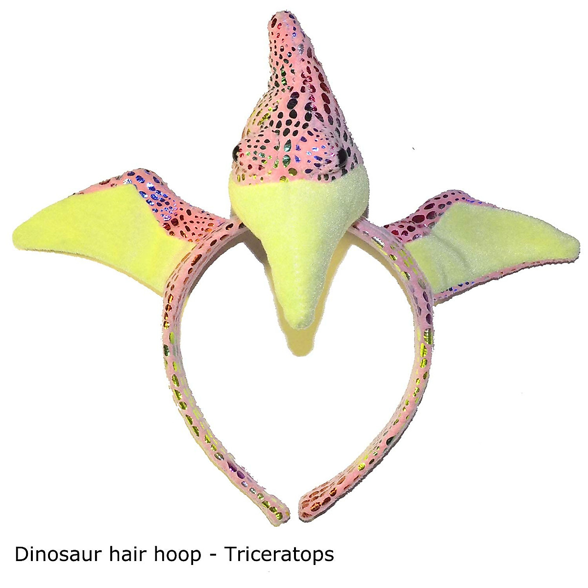 FR.Tooc Cute HeadbandHair Dinosaur Hair Hoop Plush Party Headpiece Hair Hoop Hair Band Party Cosplay Costume Props 4PCS 3D Cartoon Hair Decoration