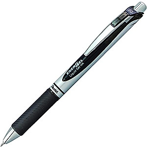 Pentel Energel 0.3 MM Ultra Fine Rtx Retractable Liquid Gel Pen - Needle Tip - 6 Pack Of 3 Black Ink & 3 Blue Ink Deluxe Pens