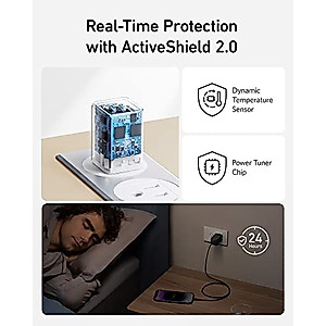 Anker USB C Charger 47W, 523 Charger (Nano 3), 2 Port Compact Foldable GaN Fast Charger for iPhone 14/14 Plus/14 Pro/14 Pro Max/13, Galaxy, Pixel 4/3, iPad/iPad Mini (Cable Not Included)- Black