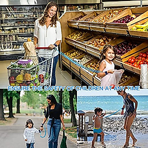 Hooyyene Anti Lost Wrist Link for Toddlers, Safety Toddler Leash, Child Leash, Wrist Leash for Babies and Kids, Children's Safety Wristband for Outdoor, Family Travel(8.2ft/2.5m,Blue)